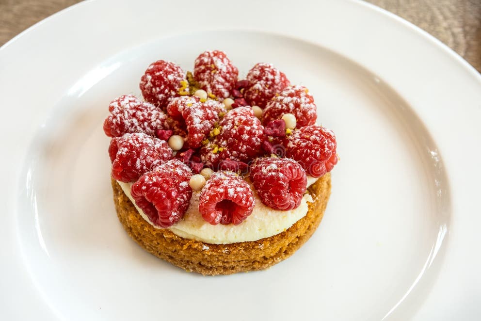 Raspberry tart stock photo. Image of tart, plate, fruit - 193186250