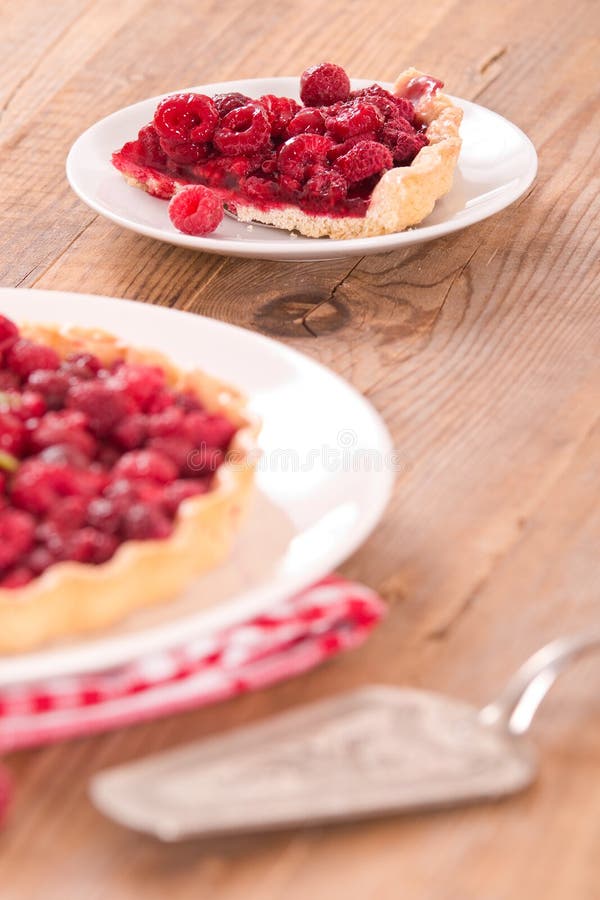 Raspberry tart. stock photo. Image of cuisine, meal - 100560756