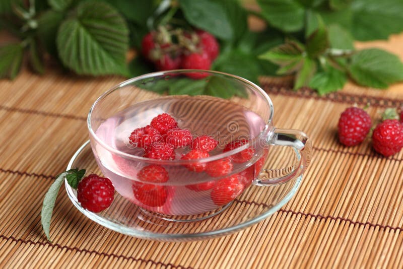 Raspberry tea stock photo. Image of napkin, berry, eating - 45334386
