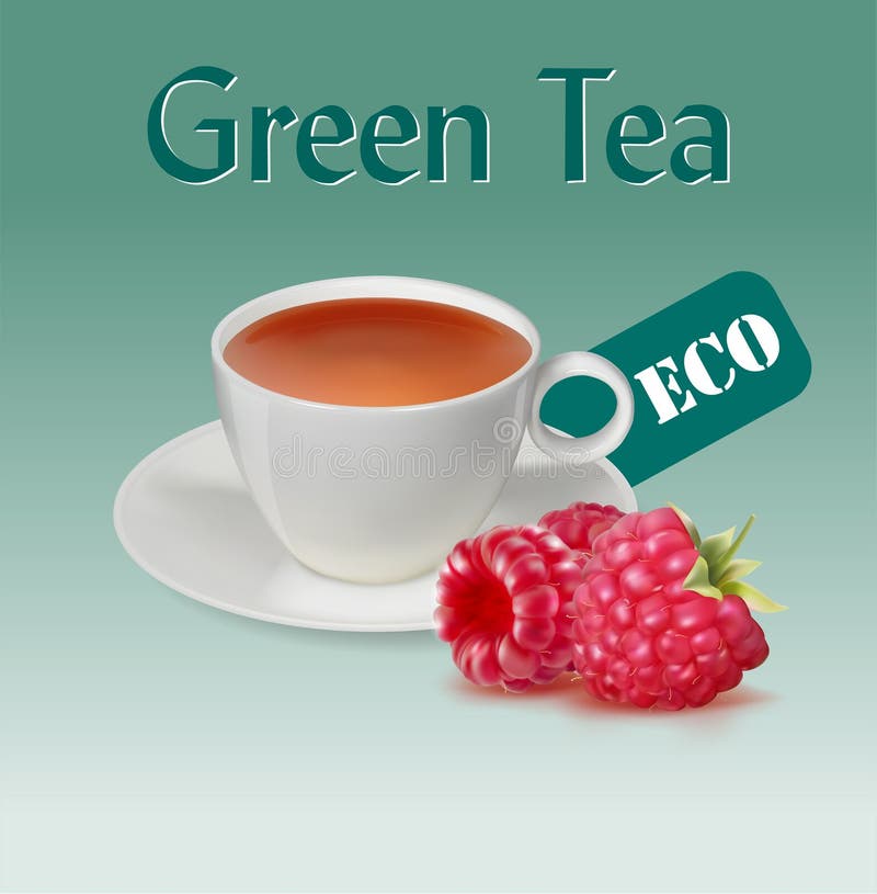 Raspberry Tea illustration stock illustration. Illustration of ...