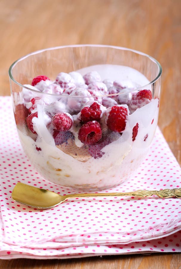 Raspberry trifle stock photo. Image of tiramisu, brunch - 56207638