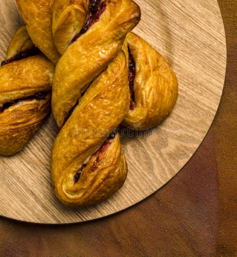 Raspberry twist pastries stock image. Image of sugar - 51693621