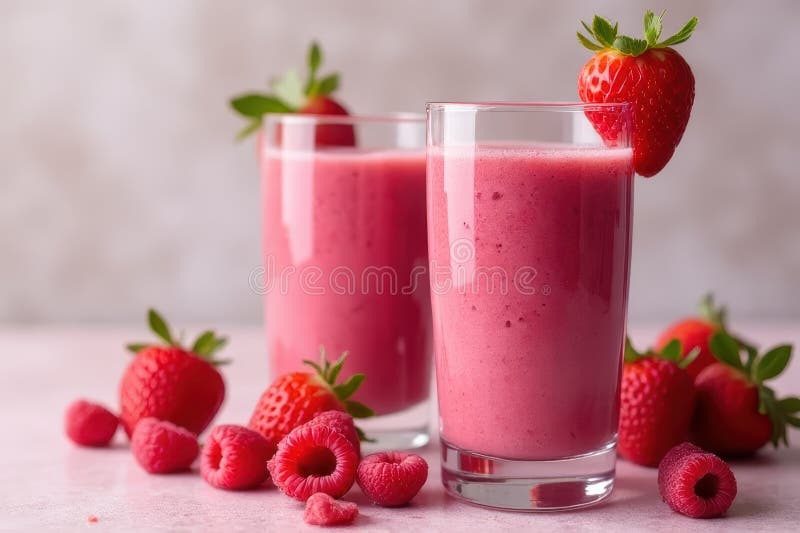 Raspberry Twist Smoothie stock illustration. Illustration of ...