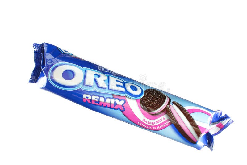Raspberry and Vanilla Flavour Remix Oreos. Popular Sandwich Cookie ...