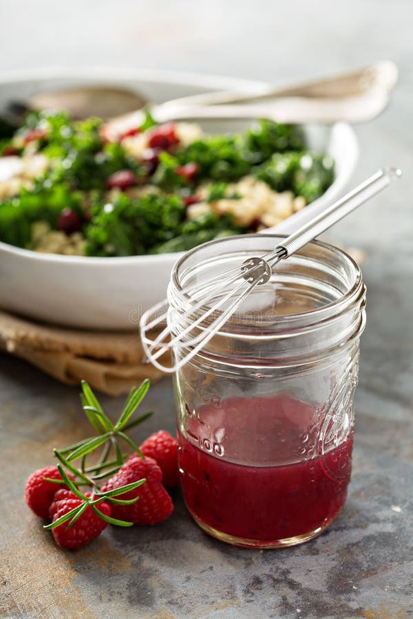 Raspberry Vinaigrette Salad Dressing Stock Photo - Image of natural ...