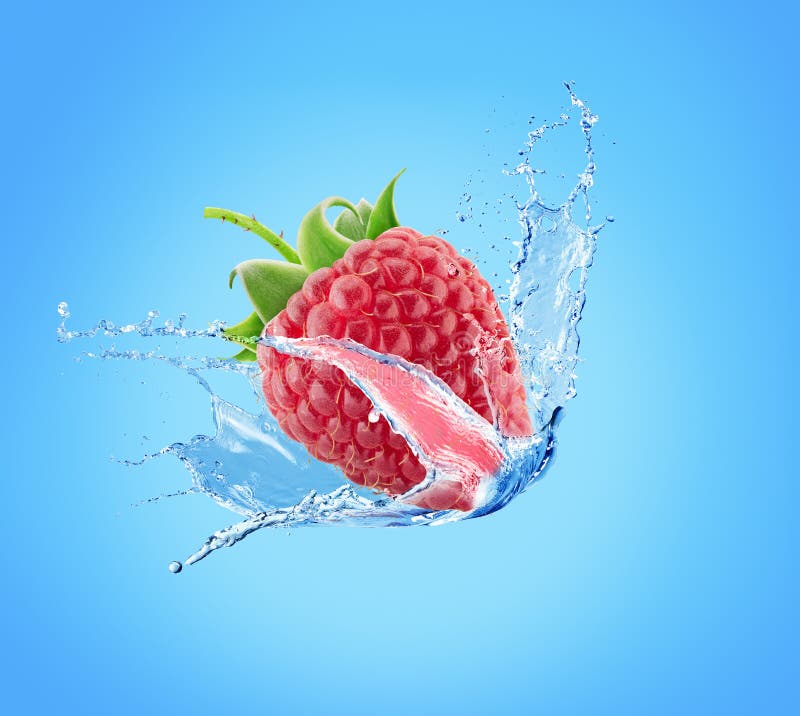 Raspberry Water Splash stock photo. Image of abstract - 125700578