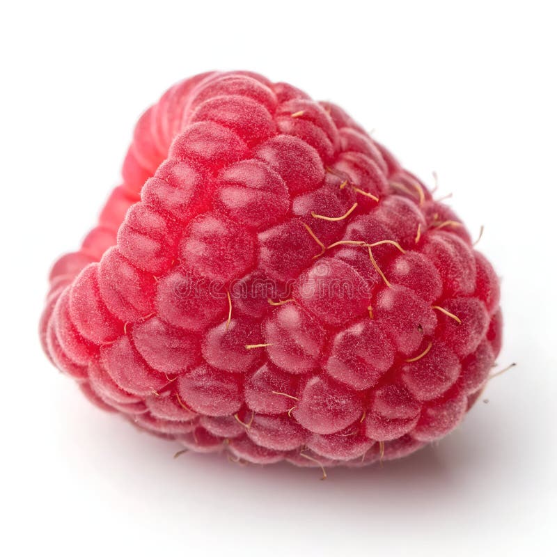 Raspberry on White Background Stock Illustration - Illustration of ...