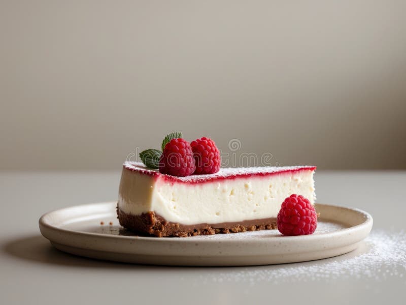 Raspberry White Chocolate Cheesecake Delight Stock Photo - Image of ...