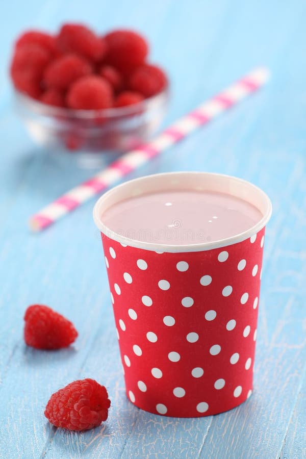 Raspberry yogurt cup stock image. Image of eating, fruits - 42247053