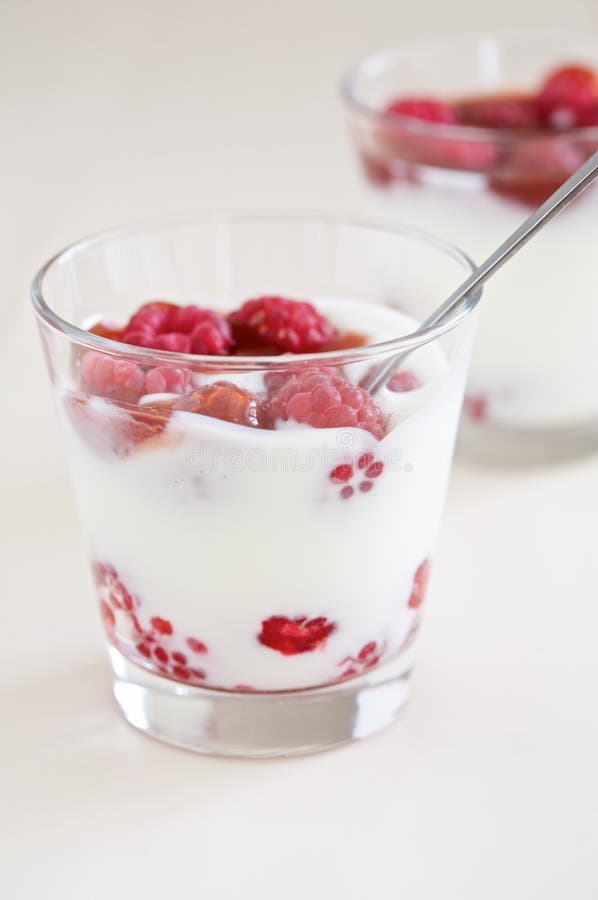 Raspberry yogurt dessert stock photo. Image of yoghurt - 5816402