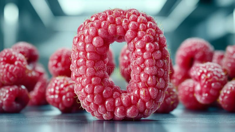 Raspberry Zero Shaped Unique Edible Art Stock Photo - Image of vivid ...