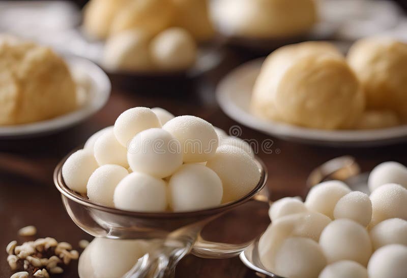 Rassgulla or Rosogolla, Famous Bengali Sweet Stock Illustration ...