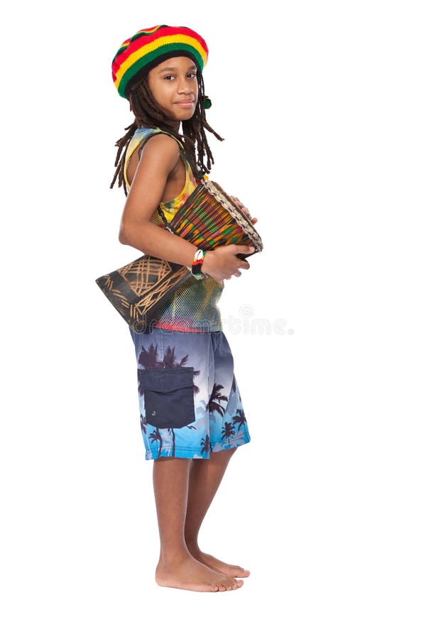 Handsome Young Rasta Boy Isolated White Stock Photos - Free & Royalty ...