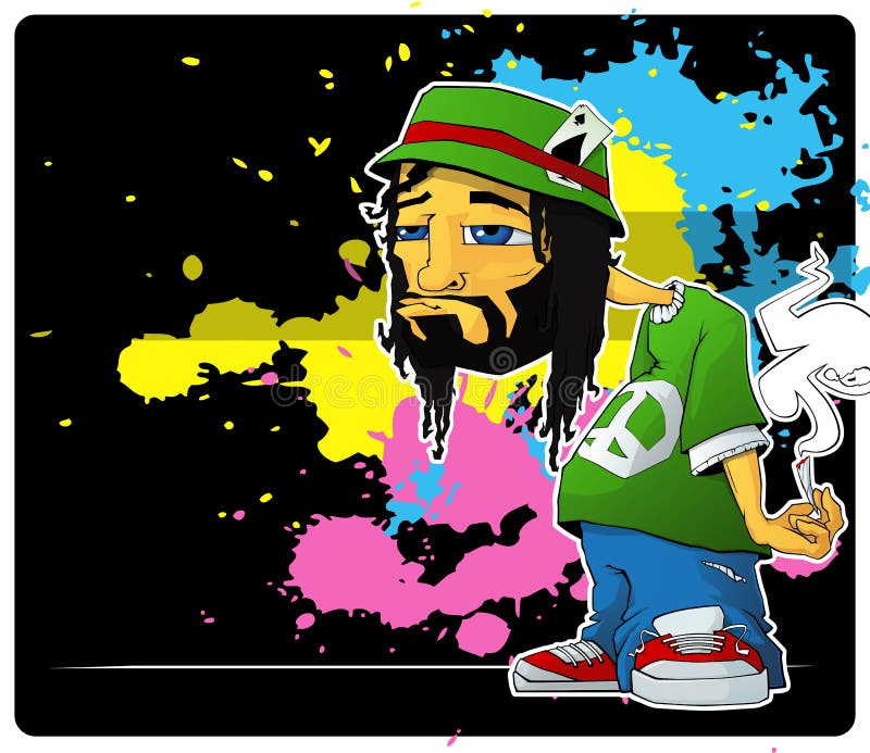 Rasta character. stock illustration. Illustration of flag - 30816614