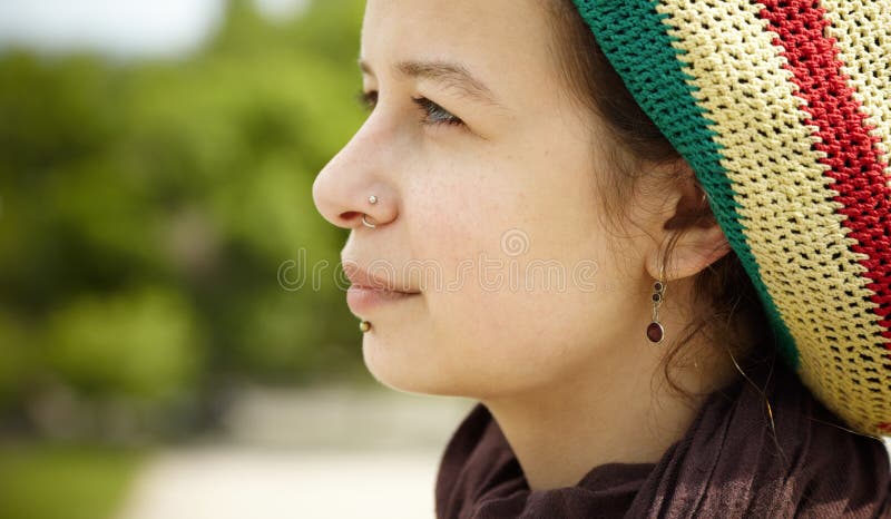 Rasta girl stock photo. Image of close, natural, hippie - 15983920