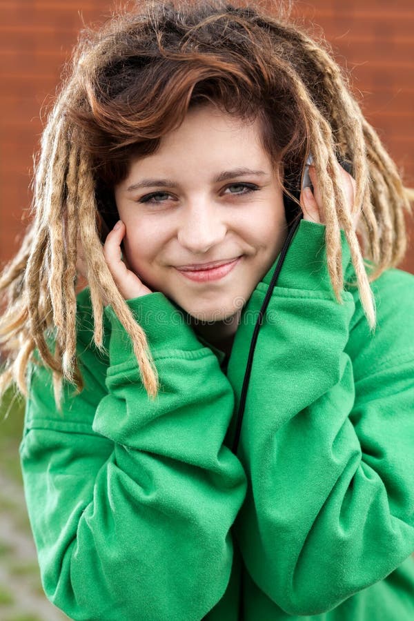 Rasta girl smiling stock image. Image of summertime, summer - 41946107