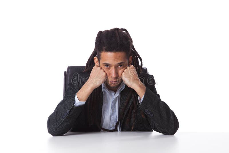 Rastafari Man with a Bored Face Stock Image - Image of handsome, stress ...