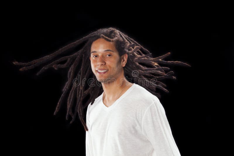 Rastafari Man with Flying Hair Stock Photo - Image of energy, happy ...
