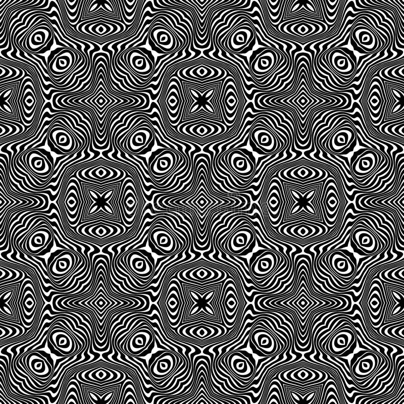 Raster Abstract Lines Pattern. Waves Background Stock Illustration ...