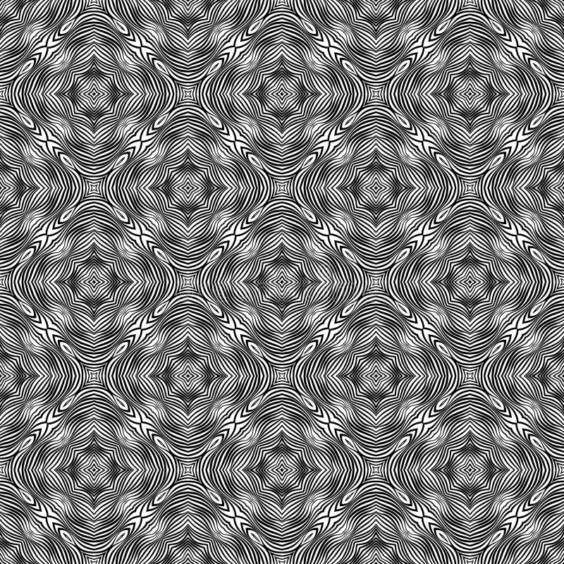 Raster Abstract Lines Pattern. Waves Background Stock Illustration ...