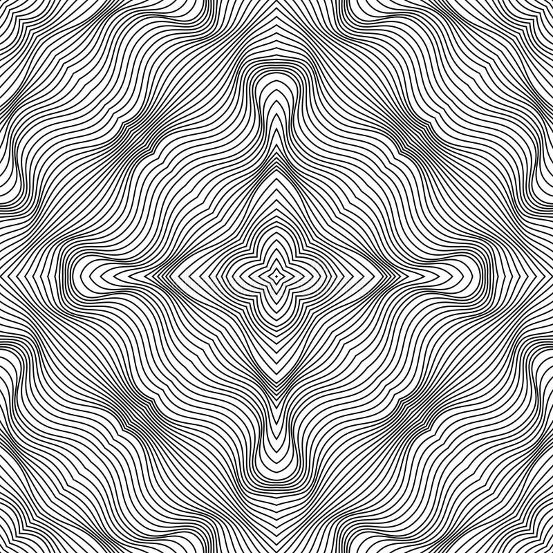 Raster Abstract Lines Pattern. Waves Background Stock Illustration ...