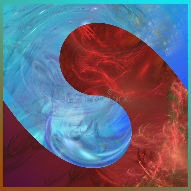 Raster Abstract, Stylized Image Symbolizing the Struggle and Unity of ...