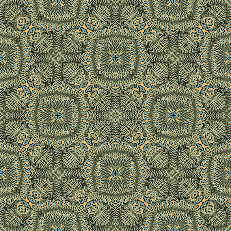 Raster Abstract Waves Lines Background Stock Illustration ...