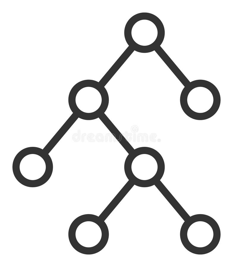 Raster Binary Chart Links Flat Icon Illustration Stock Illustration ...