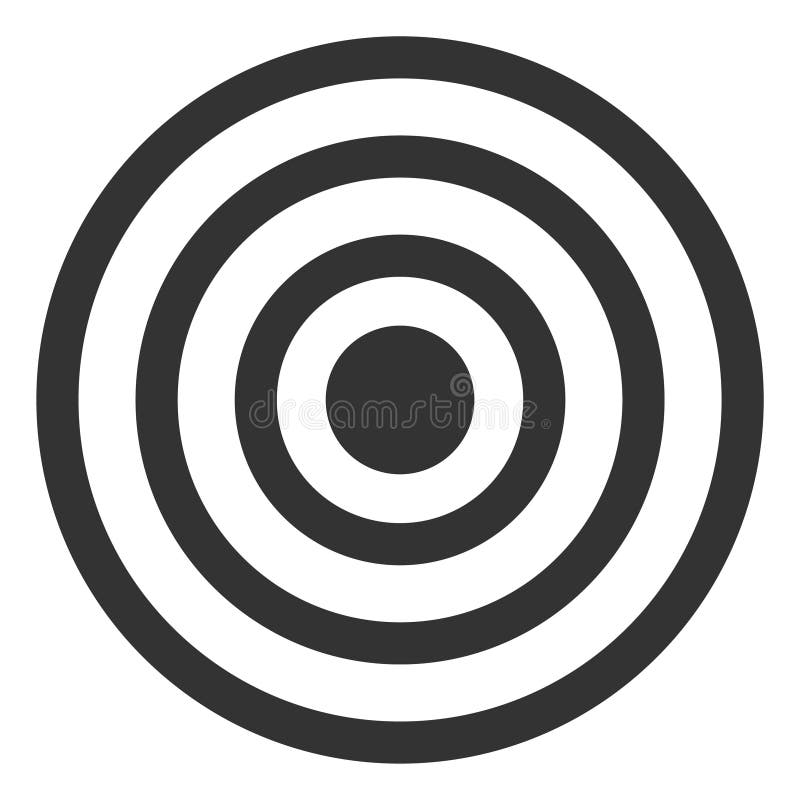 Raster Concentric Circles Flat Icon Symbol Stock Illustration ...