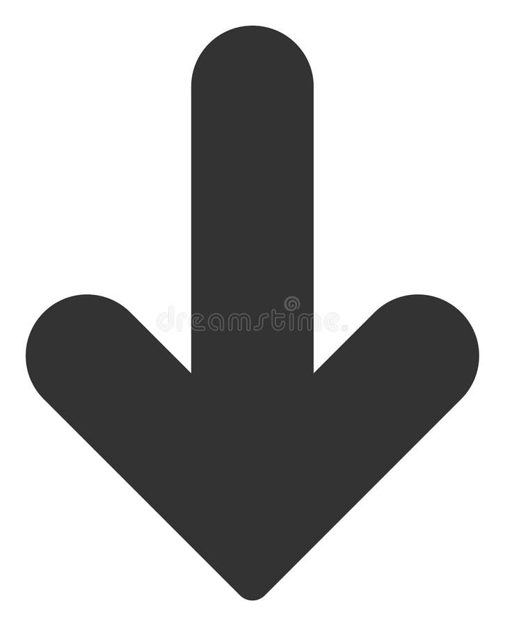 Raster Down Direction Flat Icon Symbol Stock Illustration ...