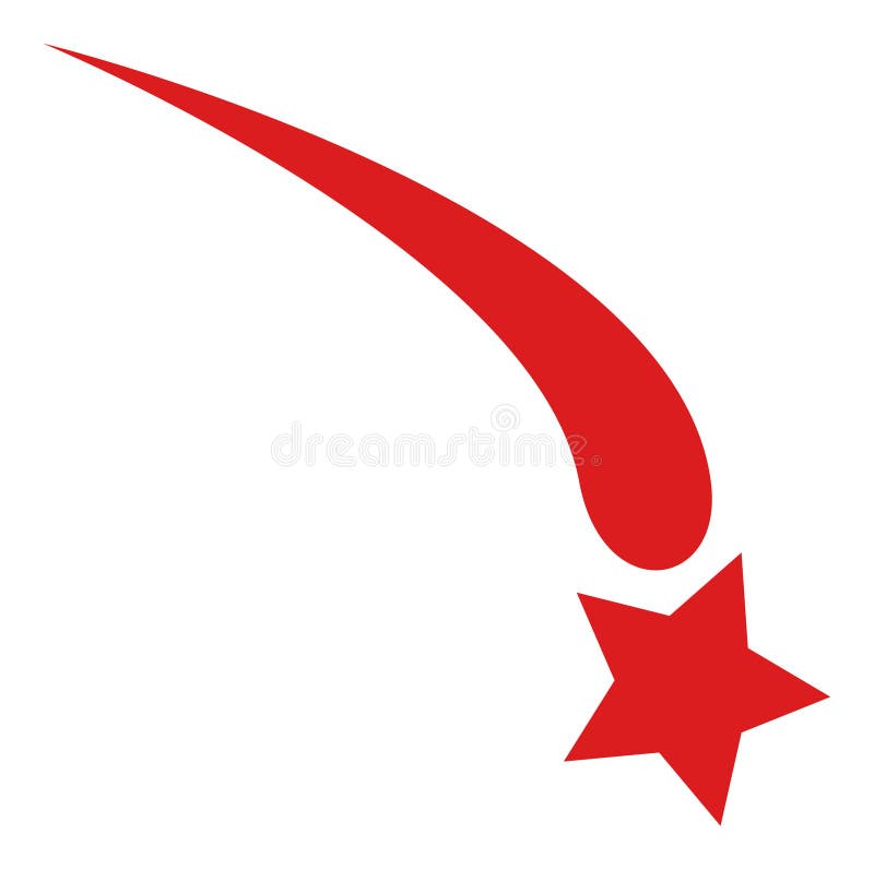 Raster Falling Star Flat Icon Illustration Stock Illustration ...