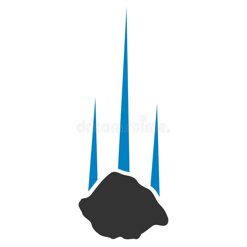 Falling Stone Vector Icon stock vector. Illustration of rock - 128021993
