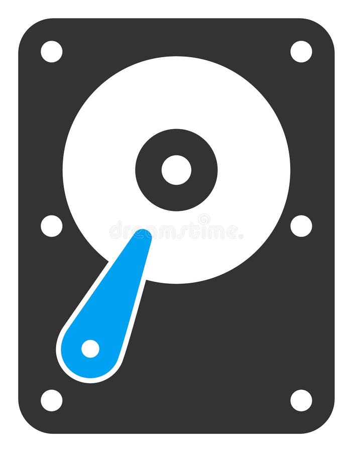 Raster Flat Hard Disk Icon stock illustration. Illustration of icon ...