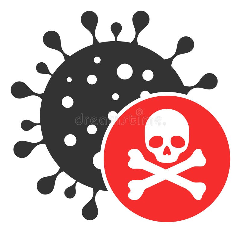 Raster Flat Kill Virus Icon Stock Illustration - Illustration of axenic ...