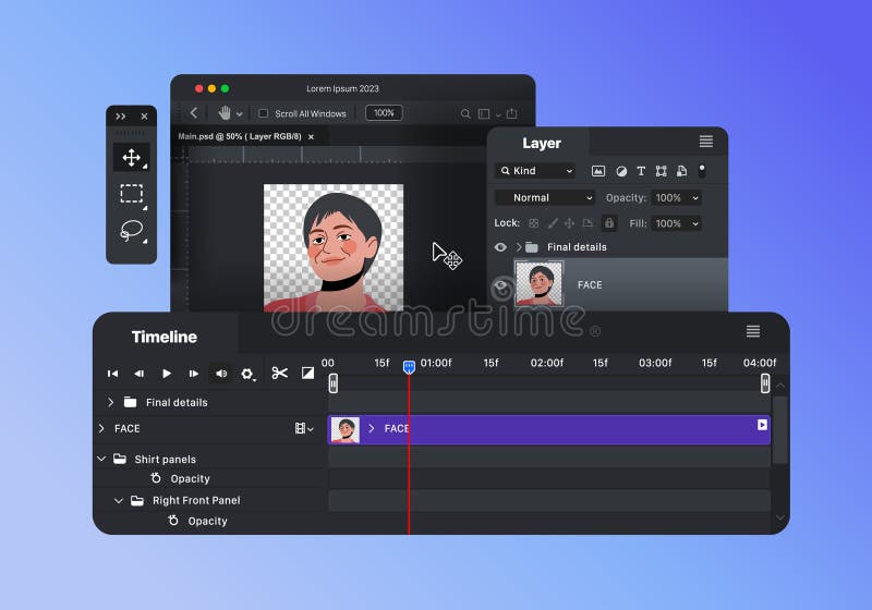 Raster Graphics Editor. Toolbar. Software for Creating Retouching and ...