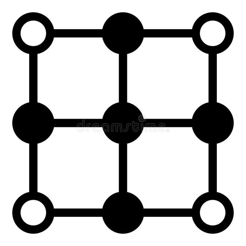 Raster Grid Centers Flat Icon Image Stock Illustration - Illustration ...