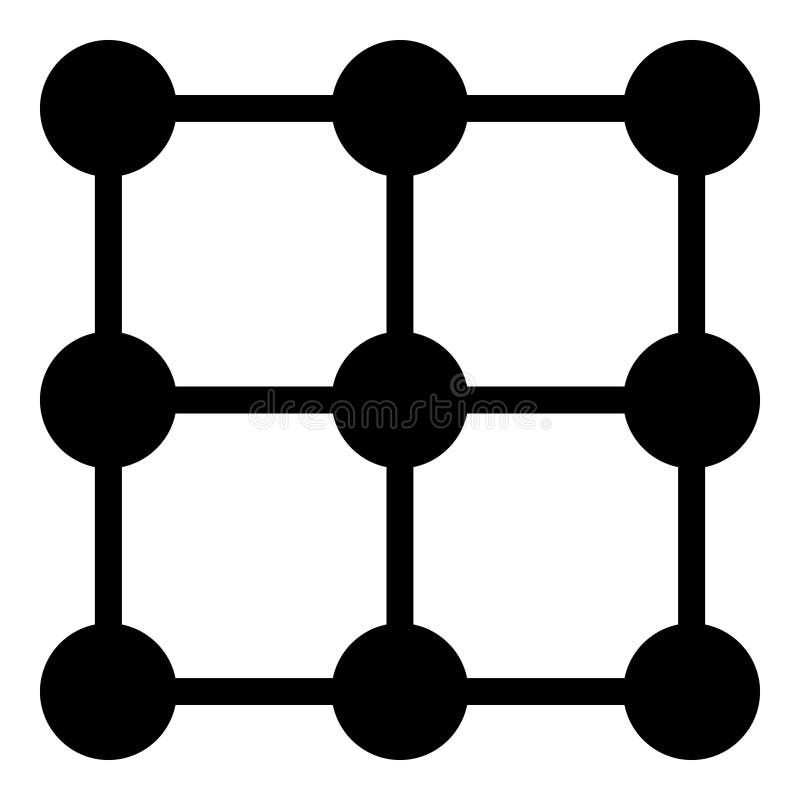Raster Grid Nodes Flat Icon Image Stock Illustration - Illustration of ...