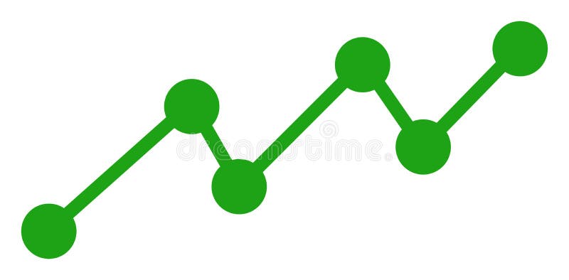 Raster Growing Trend Flat Icon Symbol Stock Illustration - Illustration ...