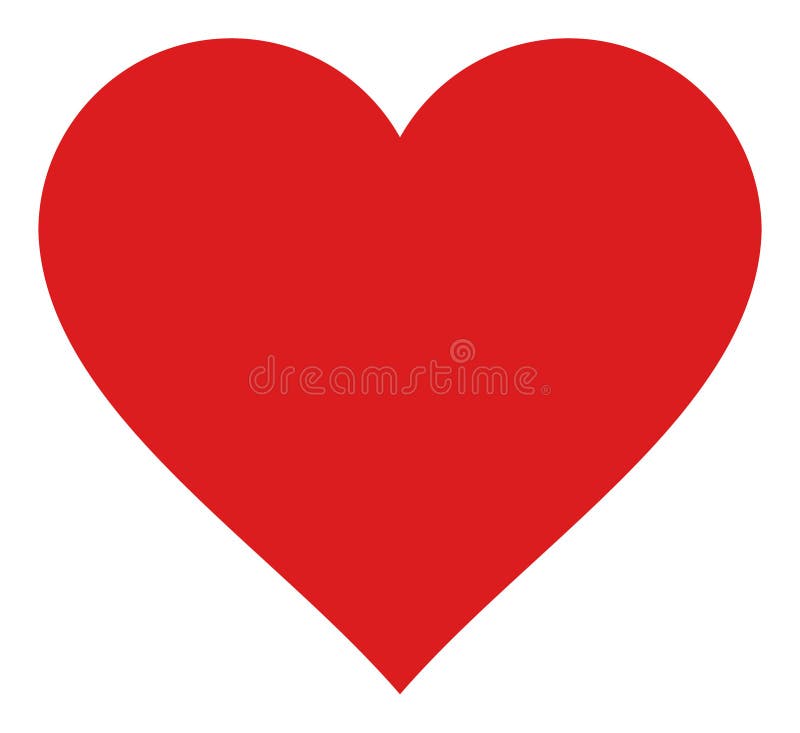Raster Heart Flat Icon Illustration Stock Illustration - Illustration ...