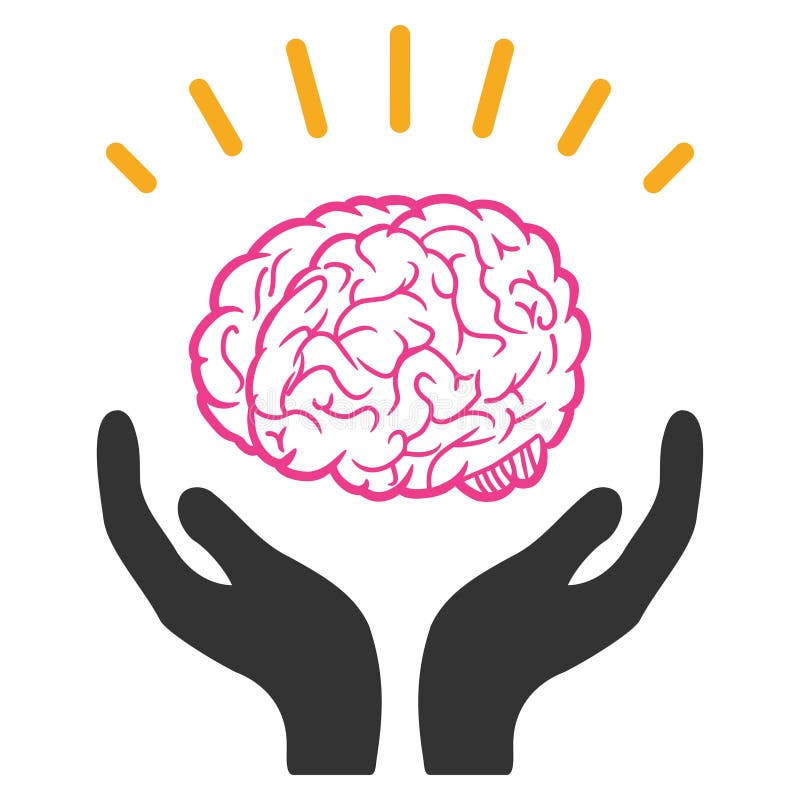 Human Brain Knowledge Raster Icon Stock Illustration - Illustration of ...