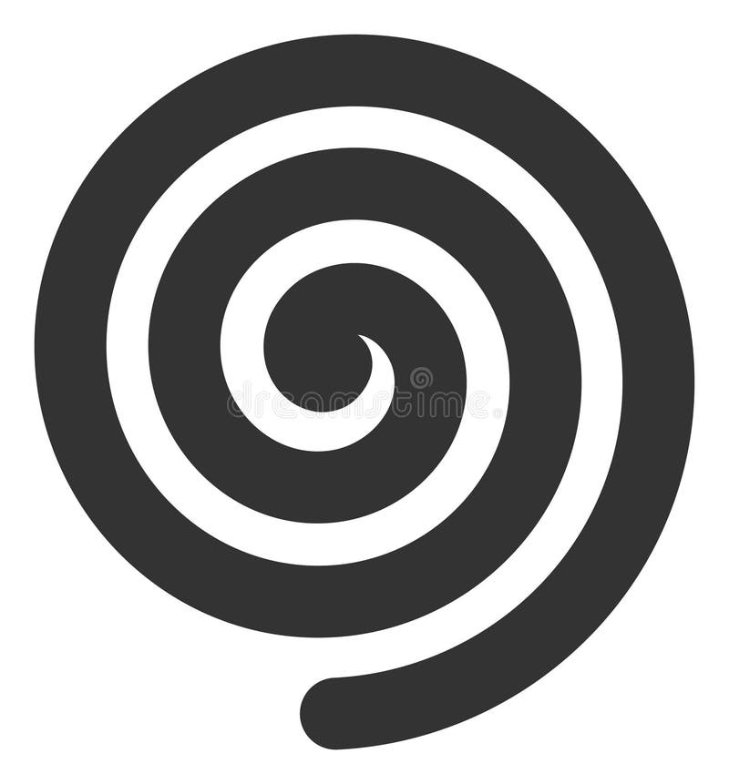 Raster Hypnosis Spiral Flat Icon Symbol Stock Illustration ...