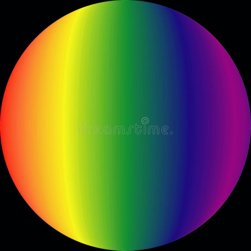 Raster Image of Rainbow Color Ball with 3D Effects Stock Illustration ...