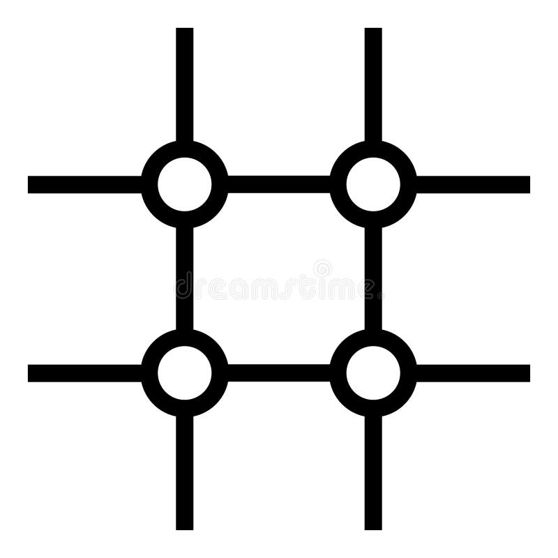 Raster Incomplete Square Grid Flat Icon Symbol Stock Illustration ...