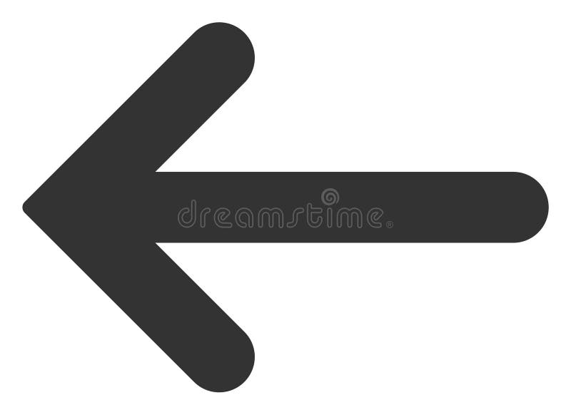Raster Left Arrow Flat Icon Symbol Stock Illustration - Illustration of ...