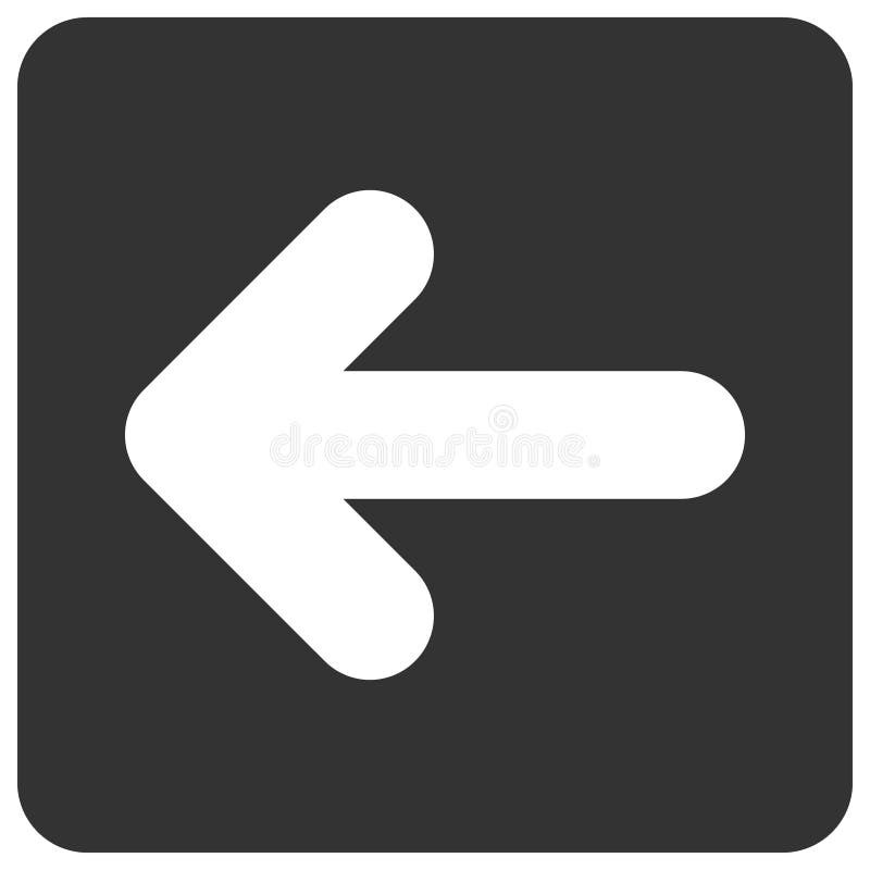 Raster Left Cursor Flat Icon Symbol Stock Illustration - Illustration ...