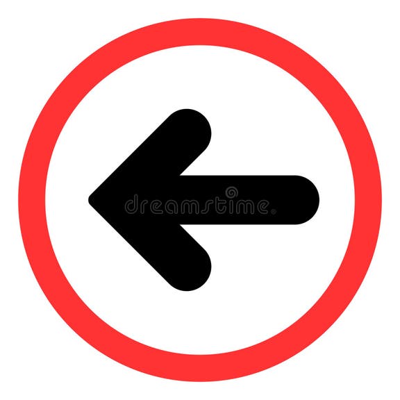 Raster Left Pointer Flat Icon Symbol Stock Illustration - Illustration ...