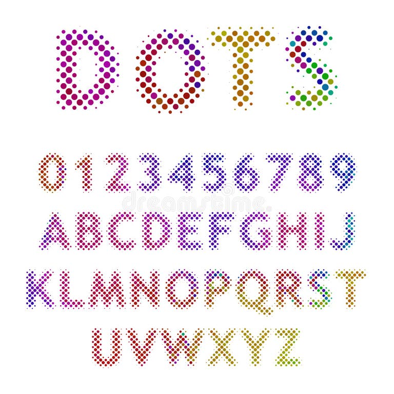 Raster letters stock vector. Illustration of halftone - 126202091