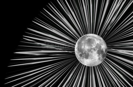 Raster moon illustration stock vector. Illustration of orbit - 7608907