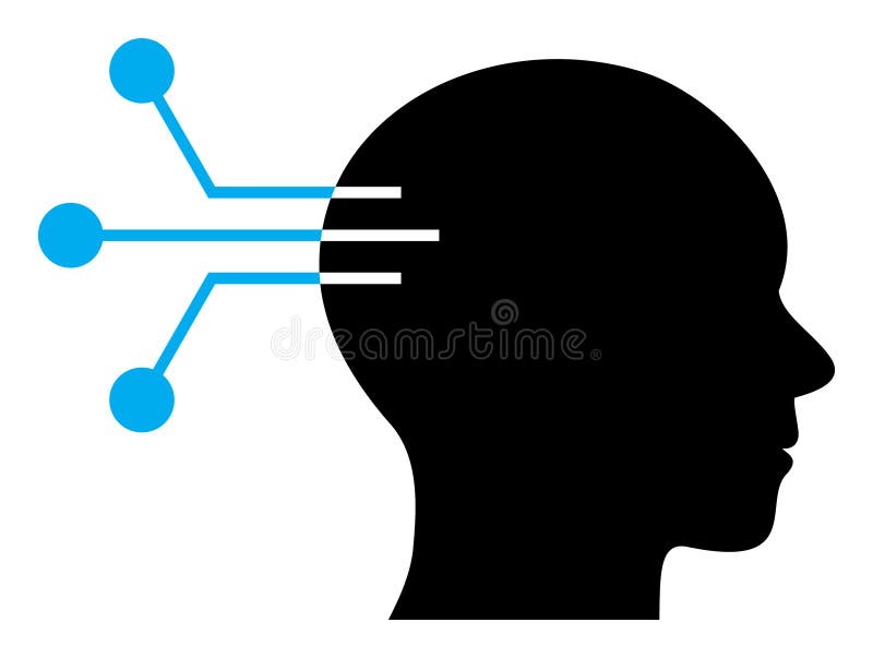 Raster Neural Interface Flat Icon Symbol Stock Illustration ...