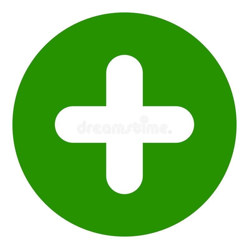 Raster Plus Flat Icon Symbol Stock Illustration - Illustration of ...